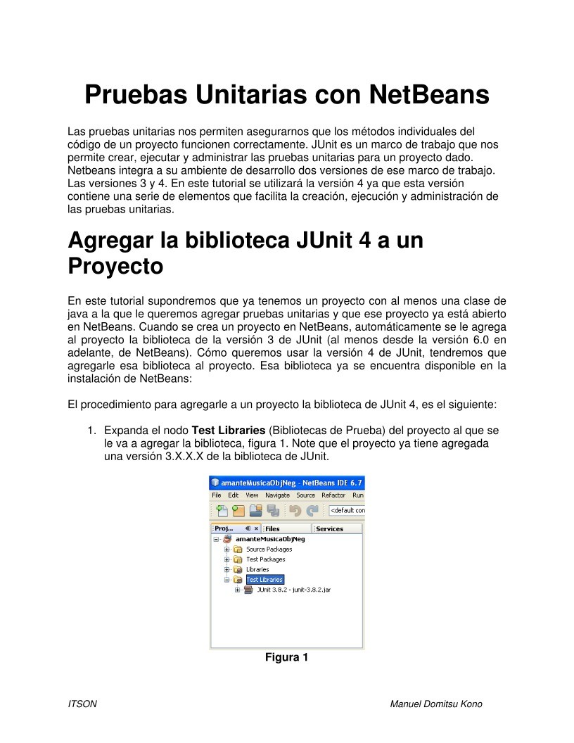 PDF de programación - Pruebas Unitarias con Netbeans